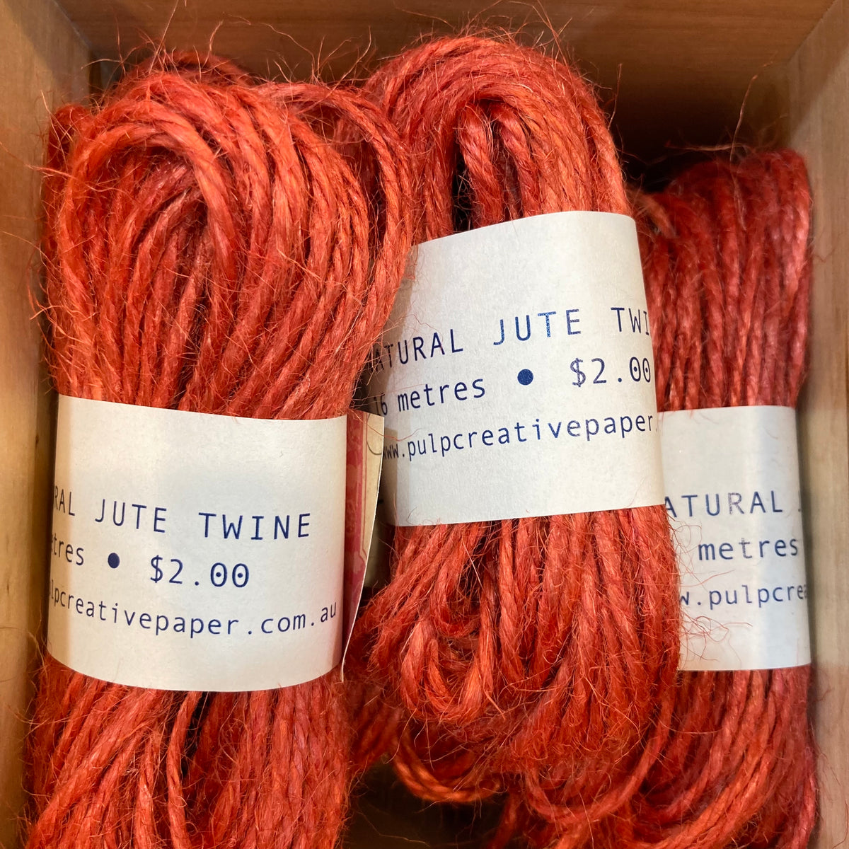 Natural Red Twine 16m – Pulp Creative Paper